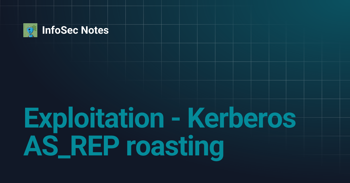 Exploitation Kerberos As Rep Roasting Infosec Notes